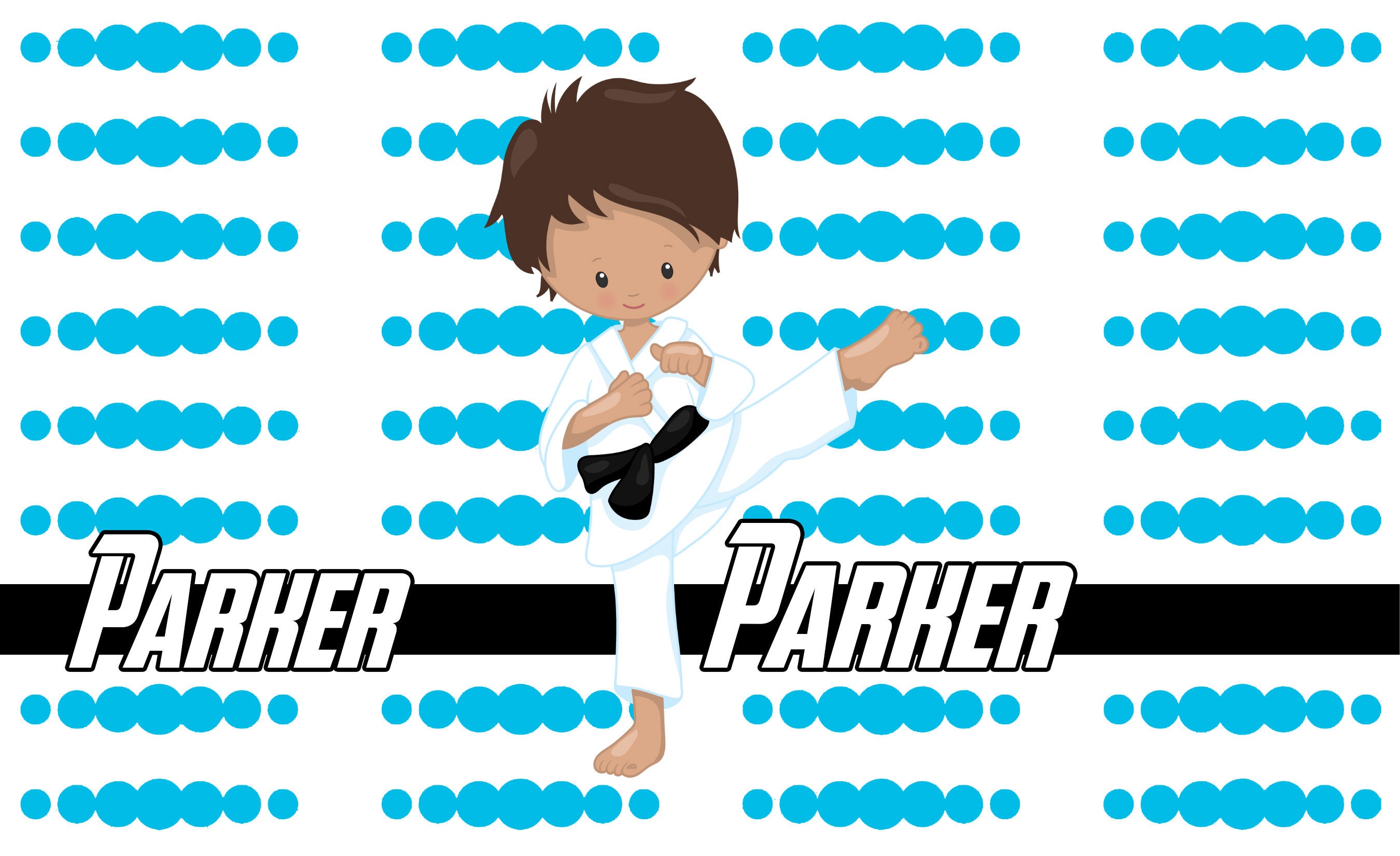 Kids Karate Water Bottle Blue Dots Ninja Stainless Steel - Etsy