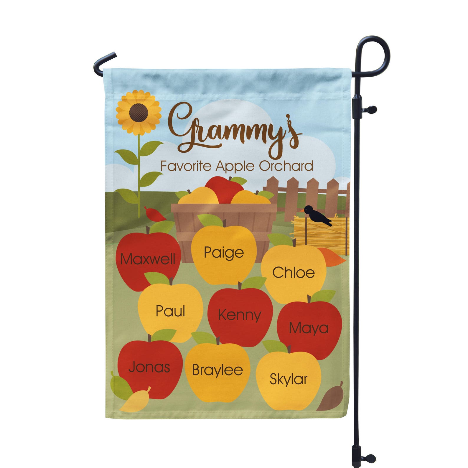 Fall Grandma Garden Flag Autum Apple Orchard Grandkid - Etsy