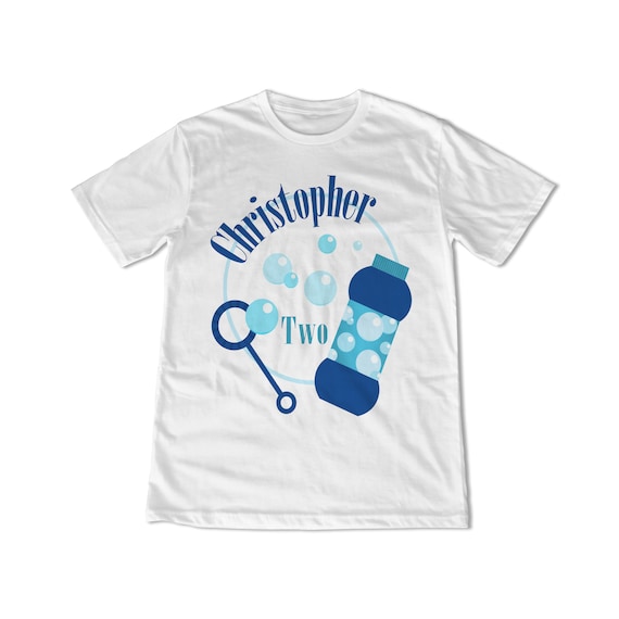 Personalized Bubble Shirt Blue Bubbles Youth T Shirt Cotton | Etsy