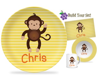 Monkey Dinner Plate - Etsy