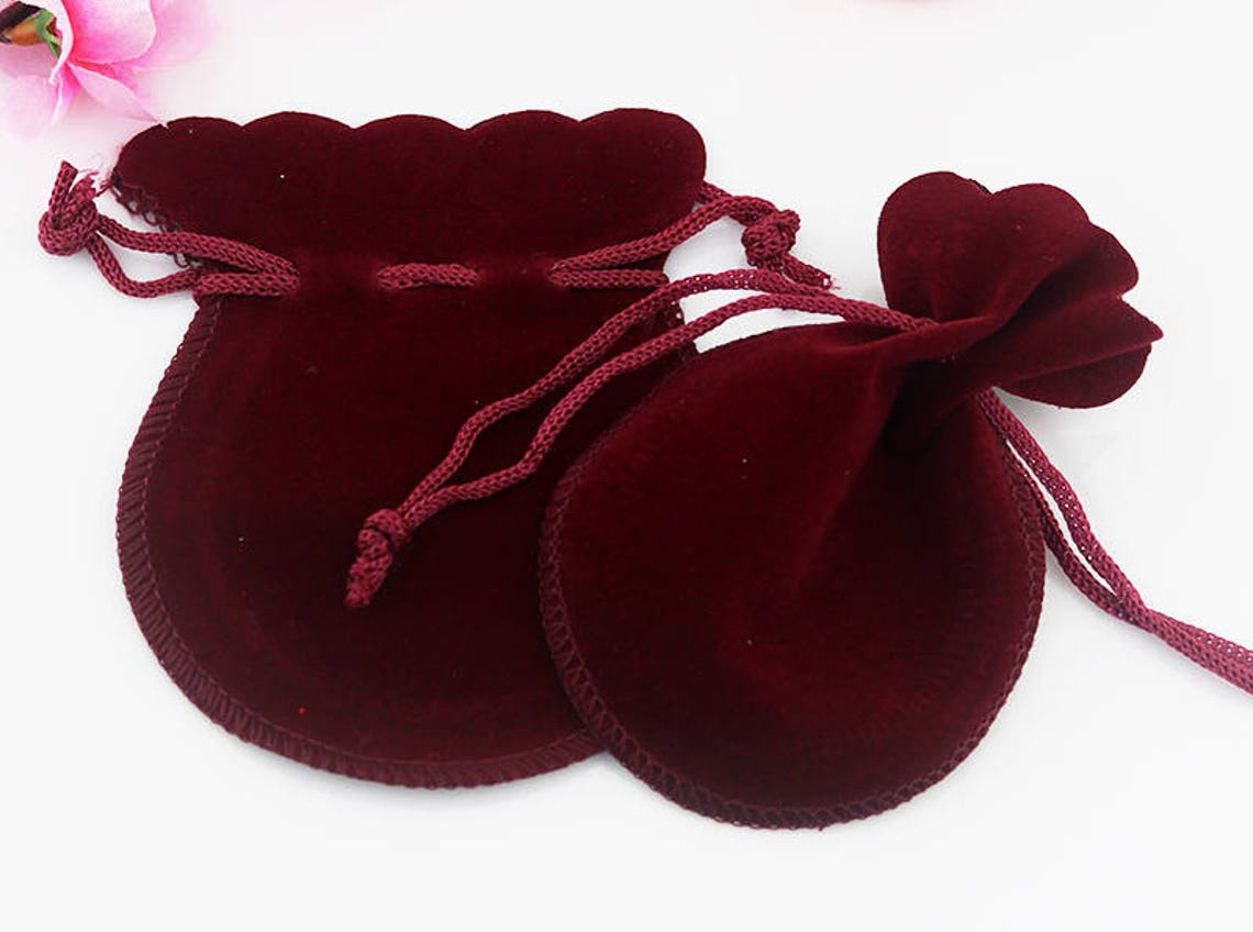 Round Velveteen Pouches Velour Velvet Bags Favor Gift Bags | Etsy