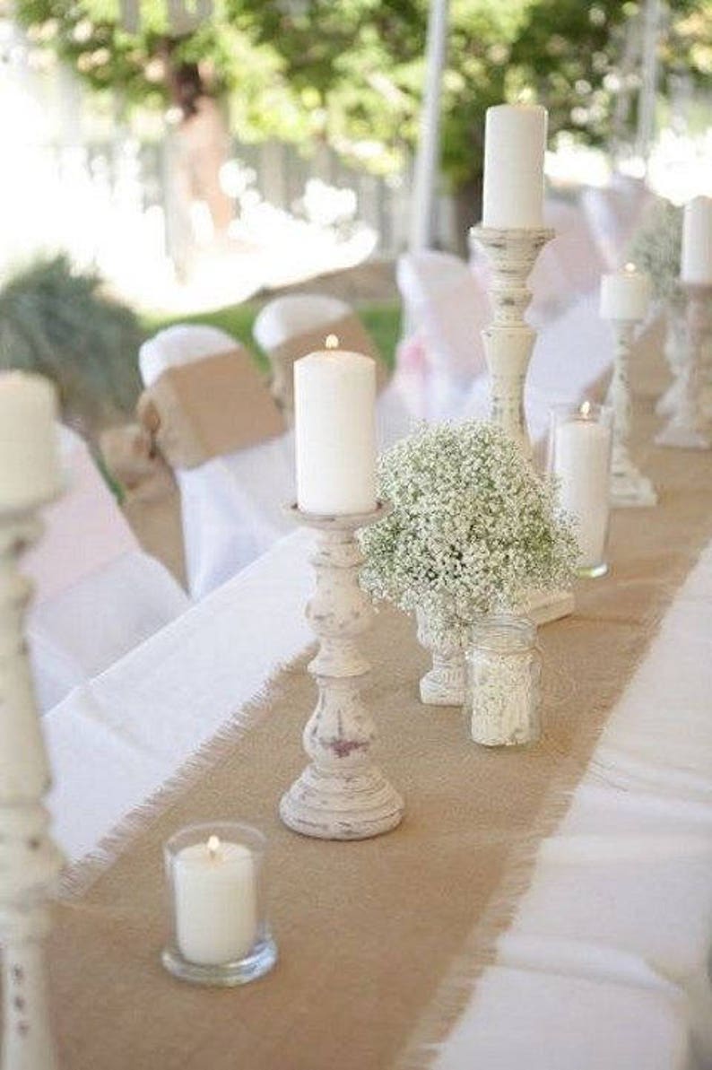 Burlap Rustic Wedding Party Country Barn Table Runners With | Etsy