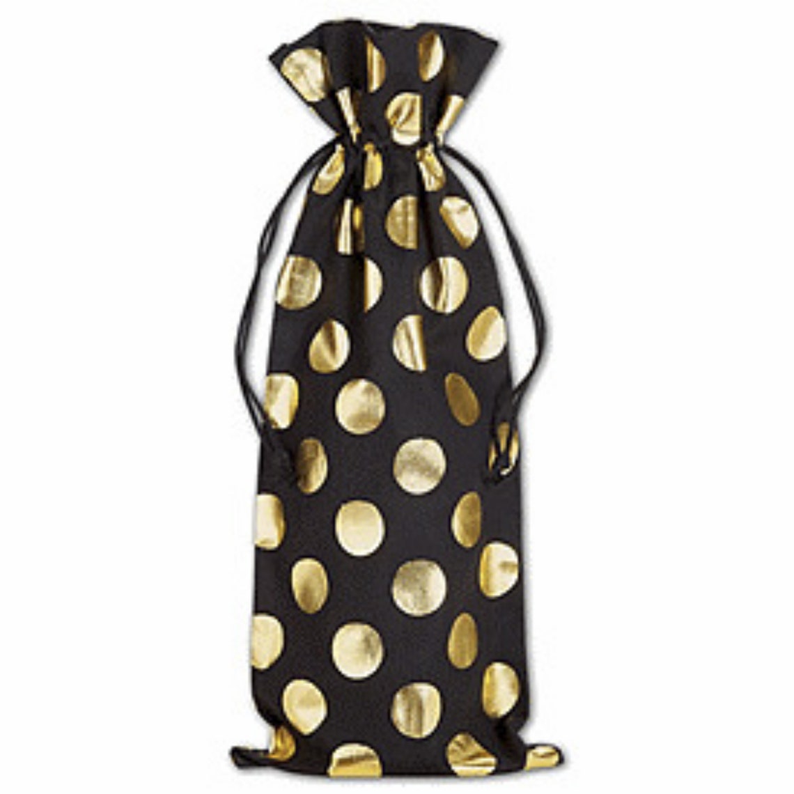 Black Cotton Drawstring Wine Metallic Dots Quality 12 Bags - Etsy