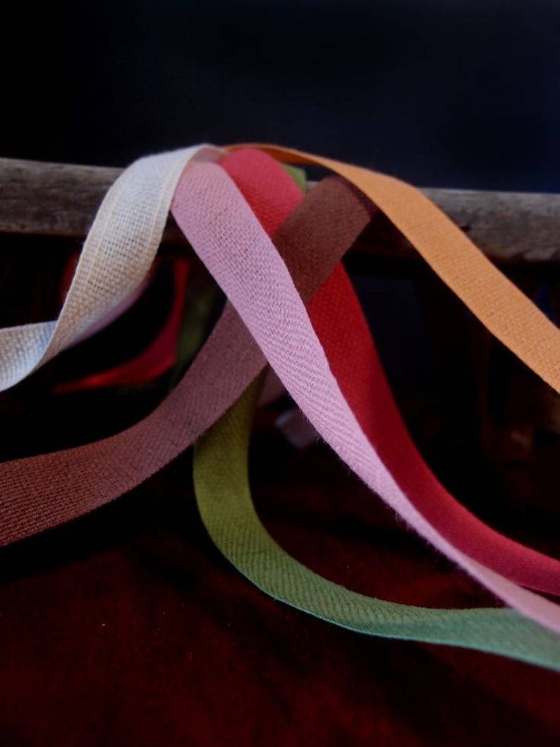 Cotton Linen Blend Fabric Ribbon 5/8-inch 25-yard Choose | Etsy