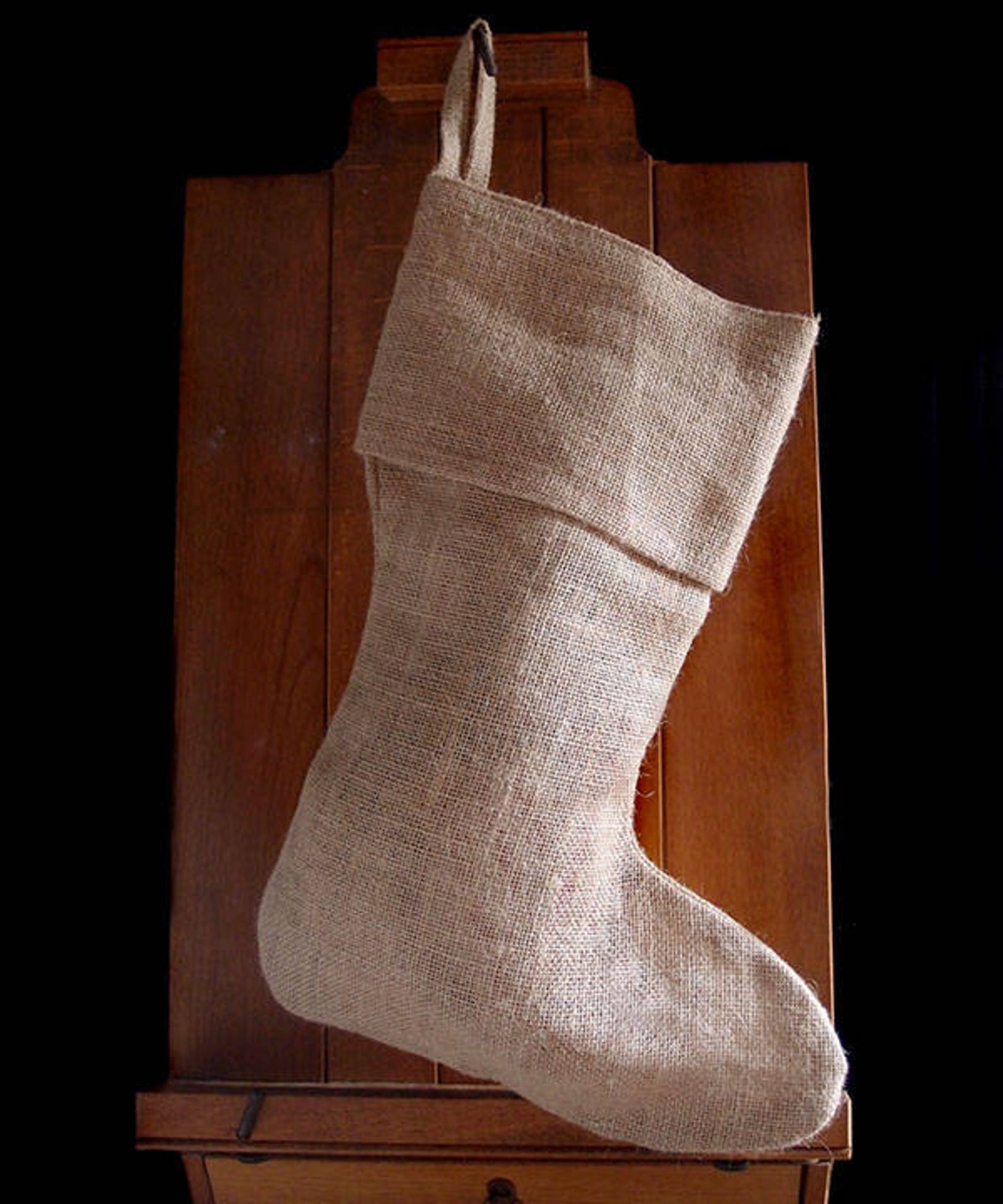 Classic Burlap Jute Holidays Christmas Stockings 17 Inch With Cotton ...