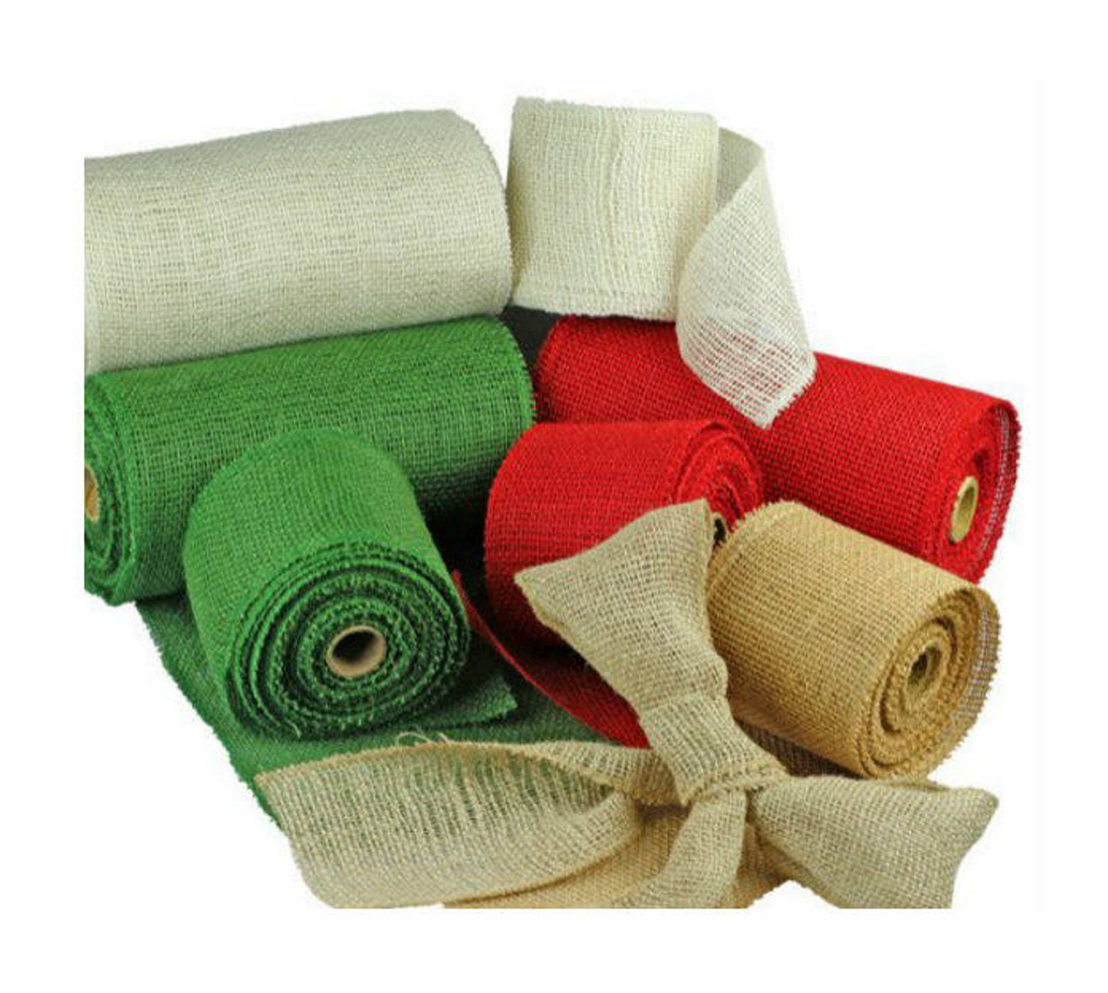 6 Inch Burlap Jute Serged Ribbon 10 Yards Choose | Etsy