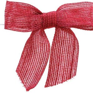 Set of 12 Burlap Jute Pre Tied Bows on Wire 3" Wide - Choose Colors ...