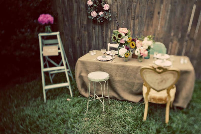 High End Rustic Large Natural Jute Burlap Table Cover Overlay - Etsy