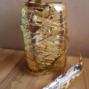 Shiny Metallic Upscale 5mm Raffia Roll - 50 Meters - Choose Colors ...