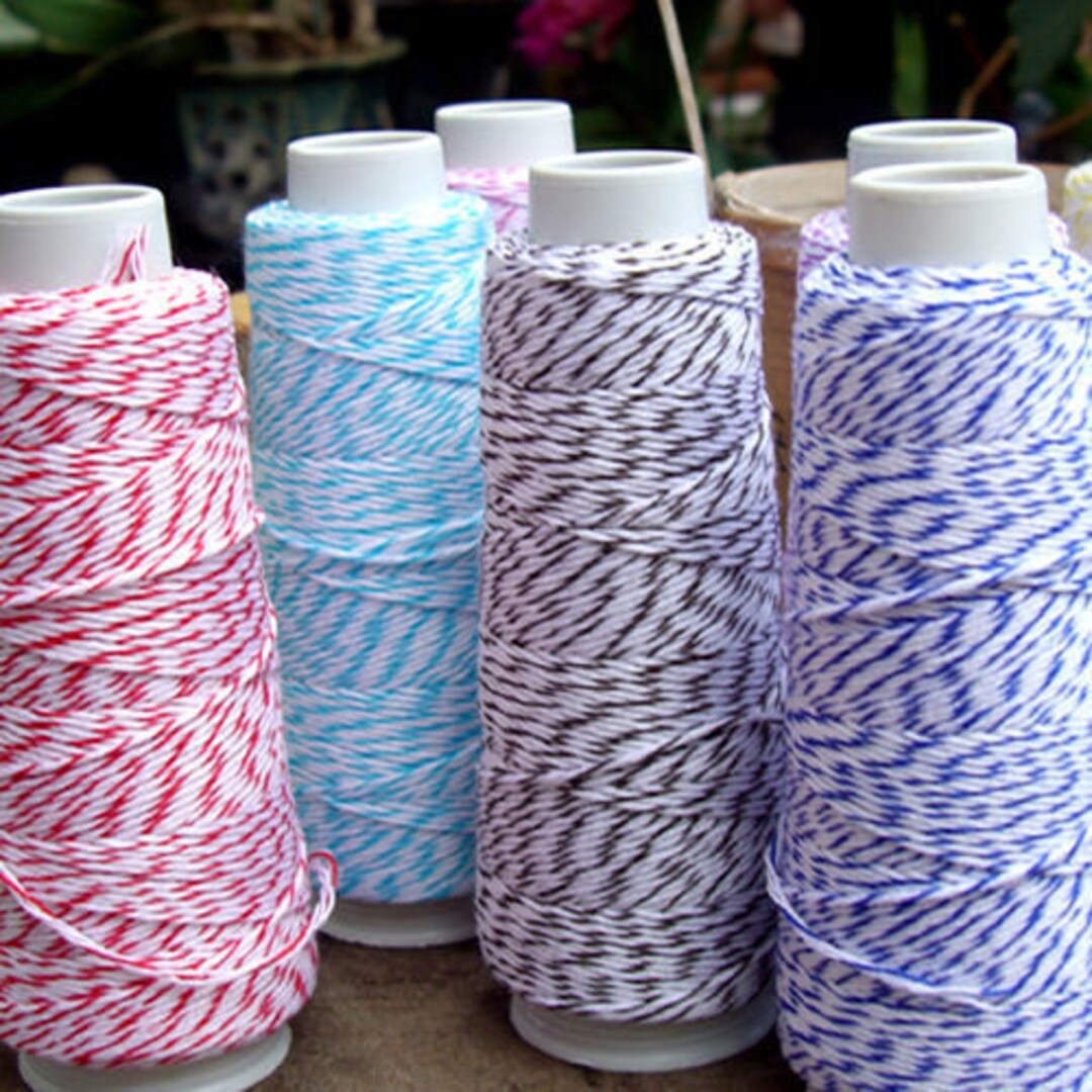 Bakers Twine Cotton Spool Roll Gift Wrapping, 100 Yards - Choose Colors ...