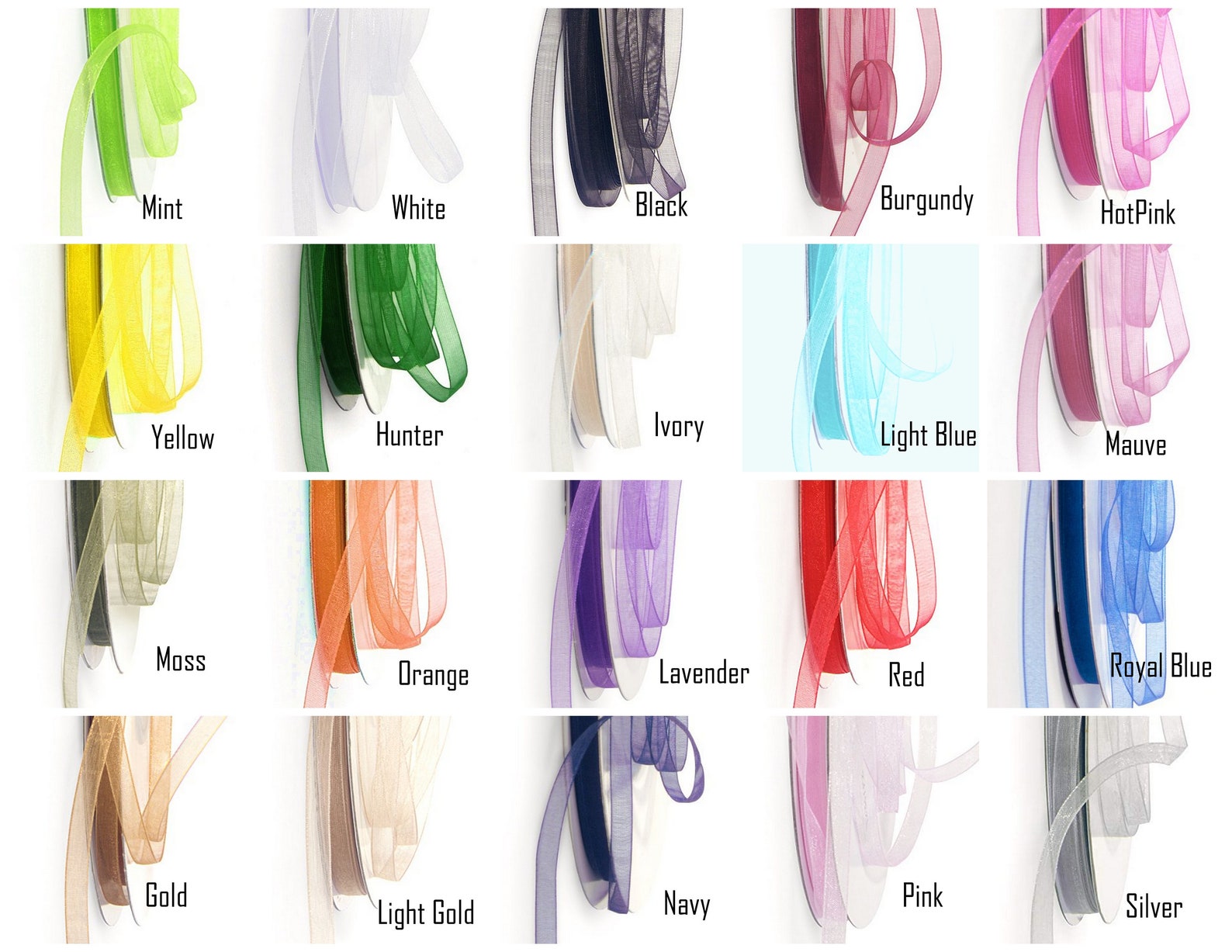 1/8 Simply Sheer Organza Ribbon Roll 50 Yards Free - Etsy