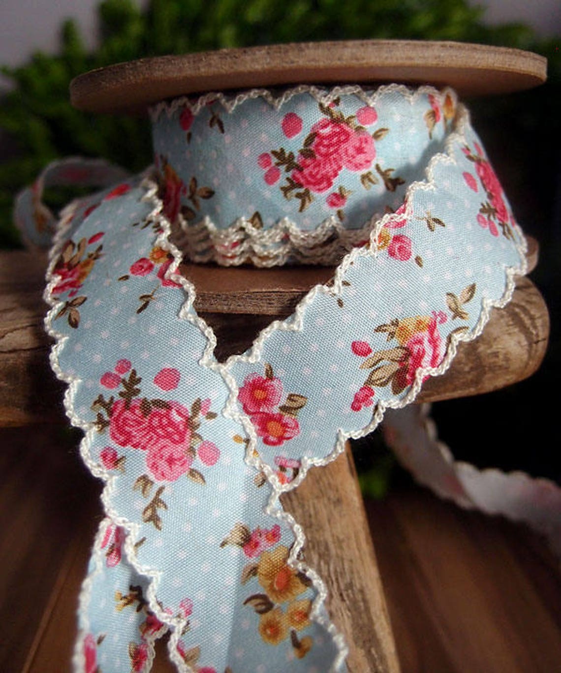 Vintage Floral Scalloped Ribbon 1-inch 10-yards Choose - Etsy