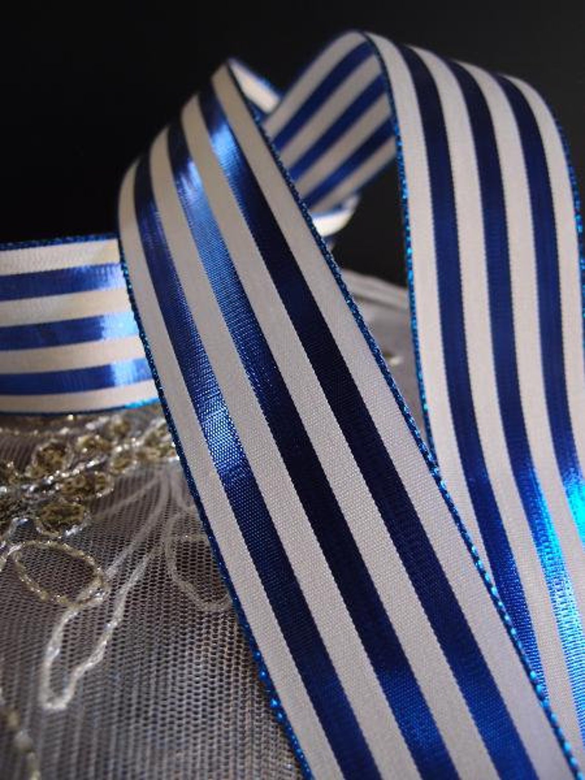 Metallic Striped Gift Wrap & Craft Ribbon Roll Choose Colors - Etsy