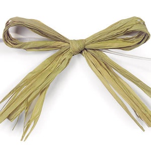 Set of 12 Colored 4" Raffia Bows With Wire Ties - Choose Colors * Free ...