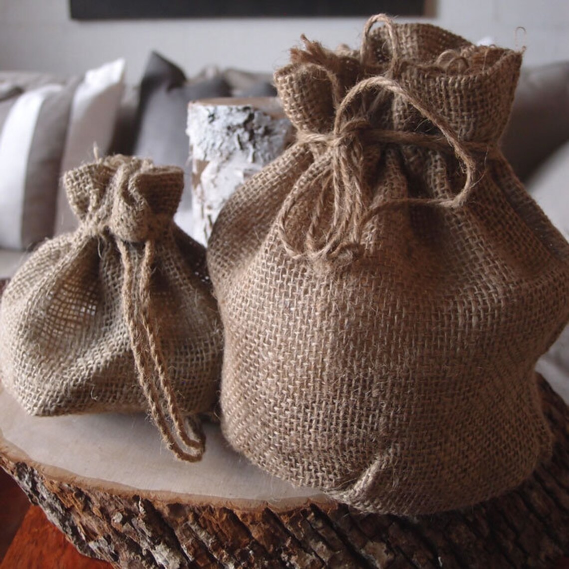 Natural Eco Friendly Burlap Pot Cover With Round Bottom and - Etsy