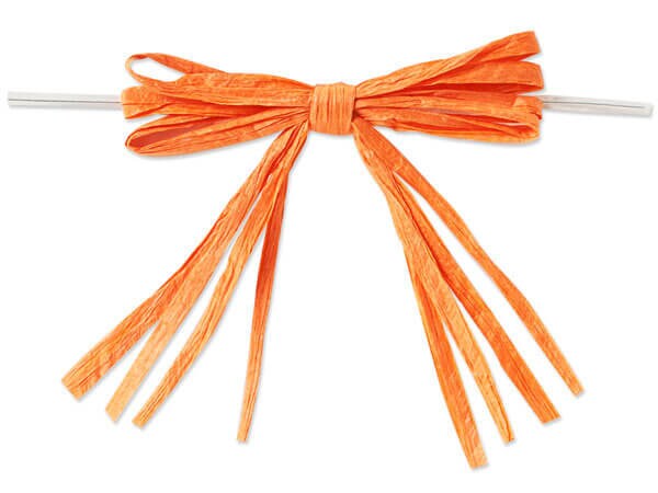 Set of 12 Colored 4 Raffia Bows With Wire Ties Choose | Etsy