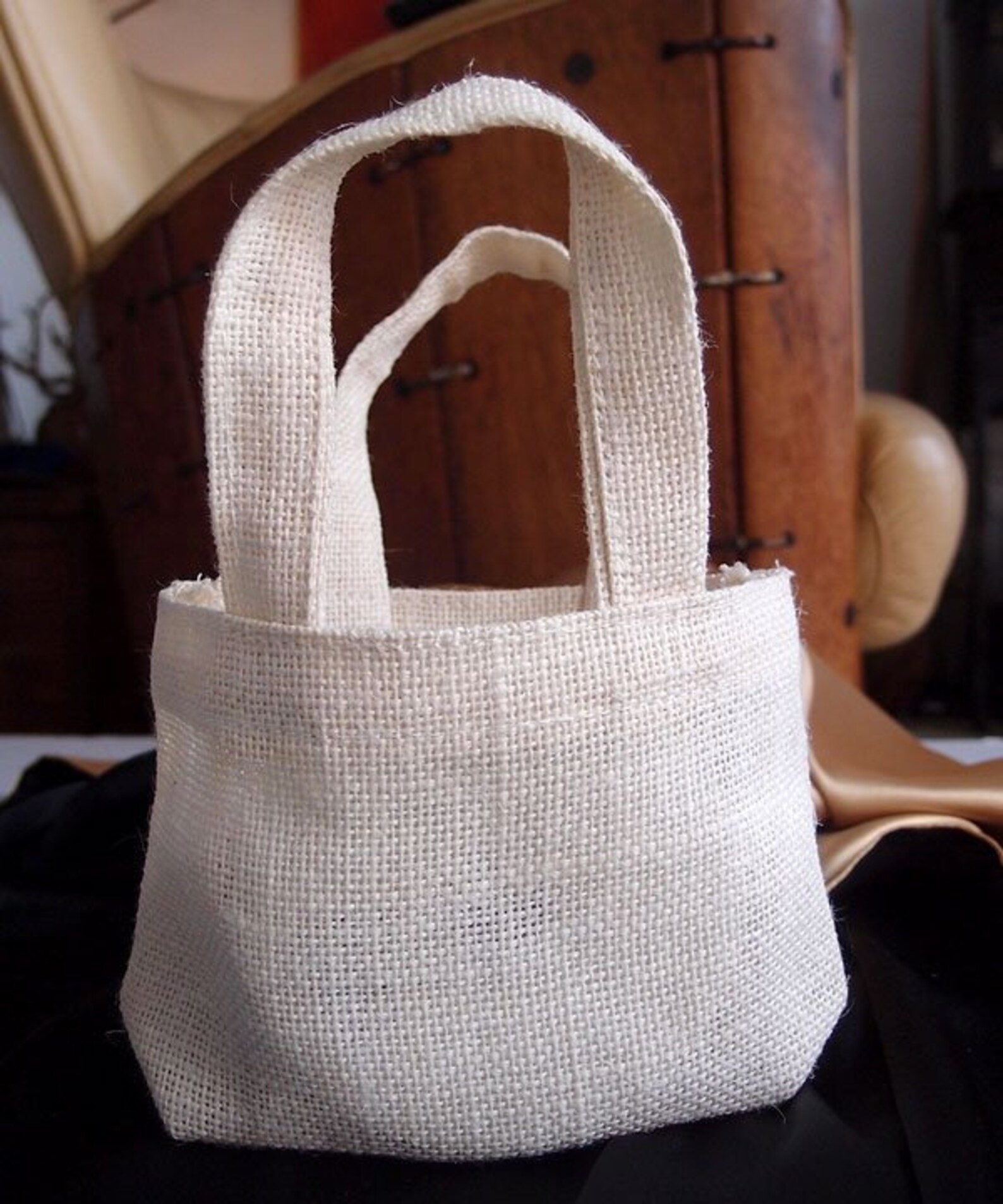Natural Bleached White Gusset Jute Bags 5 X 5 X - Etsy