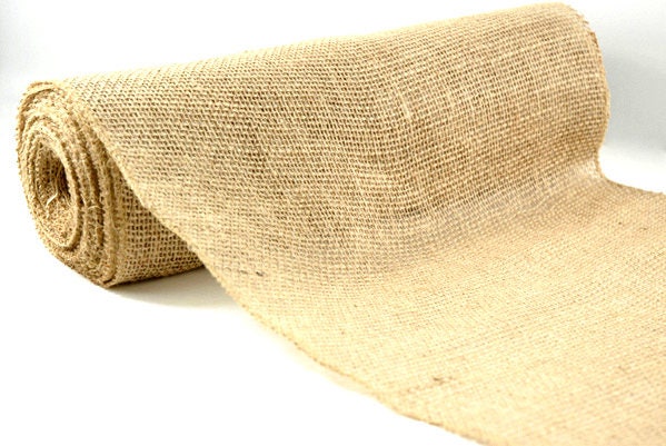14" Wide Premium Natural Burlap Jute Roll Serged Fabric 10 Yards - 30 ...