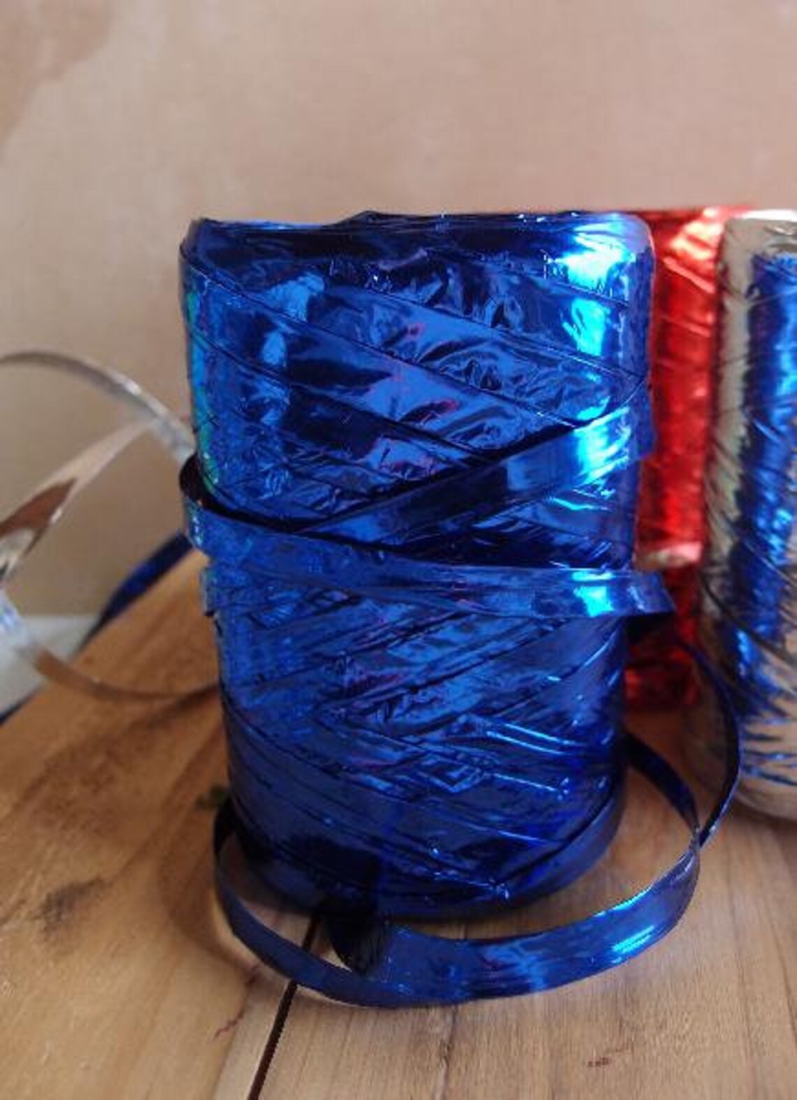 Shiny Metallic Upscale 5mm Raffia Roll 50 Meters Choose | Etsy
