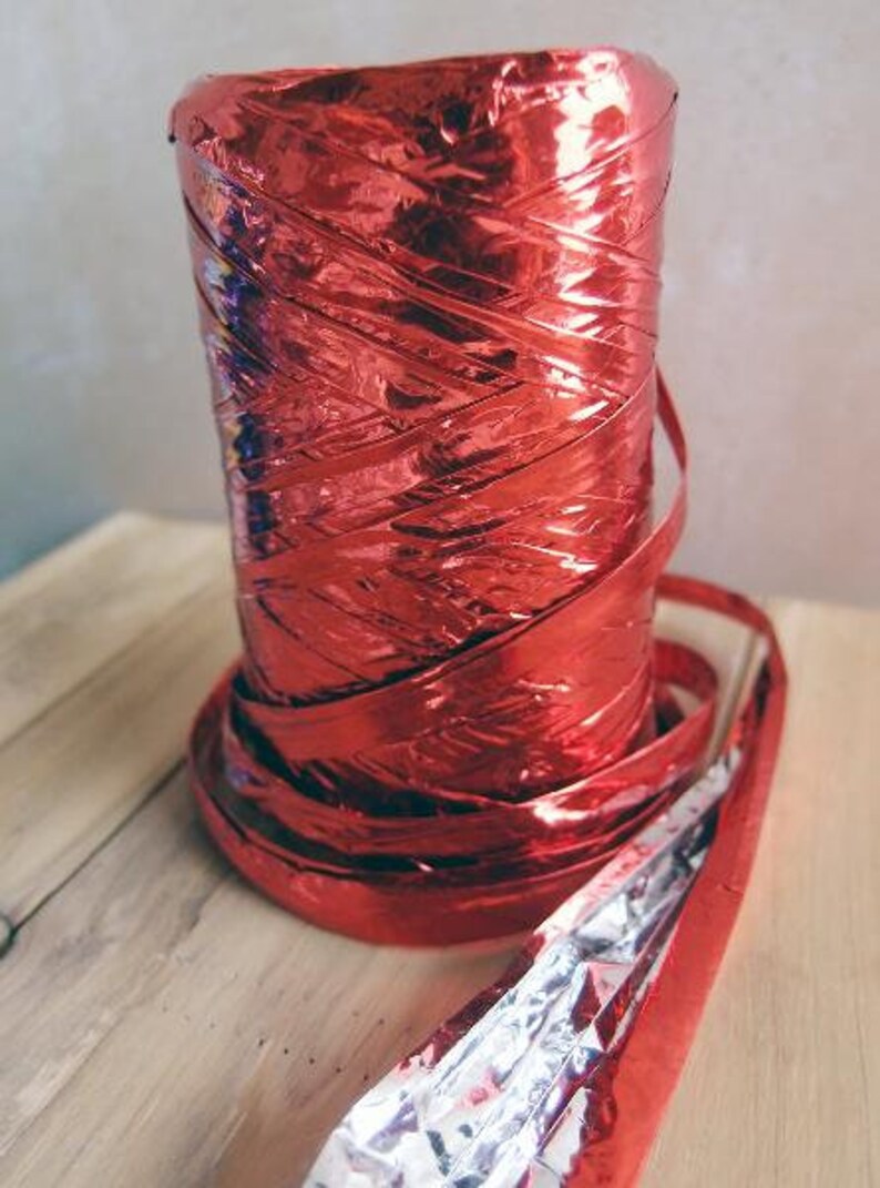 Shiny Metallic Upscale 5mm Raffia Roll - 50 Meters - Choose Colors ...