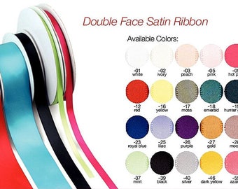 1/8 DOUBLE FACE Silky SATIN Ribbon 100% Polyester Choose 10 Yds or 100 ...