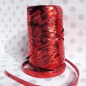 Shiny Metallic Upscale 5mm Raffia Roll - 50 Meters - Choose Colors ...