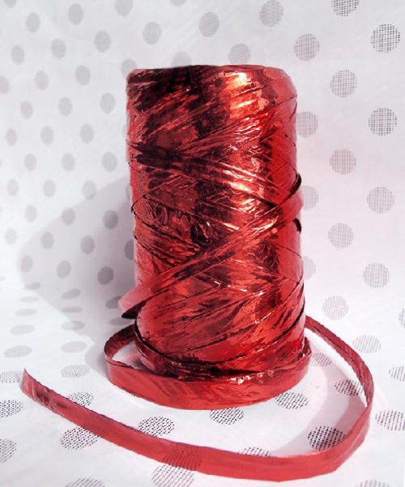 Shiny Metallic Upscale 5mm Raffia Roll - 50 Meters - Choose Colors ...