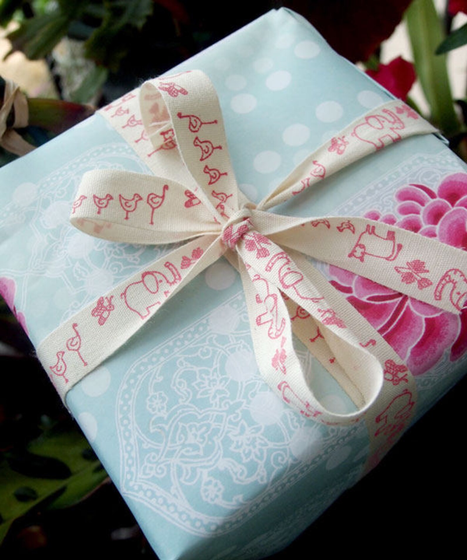 Pink Nursery Farm Animals Parade Print Cotton Ribbon, 5/8-inch, 10 ...