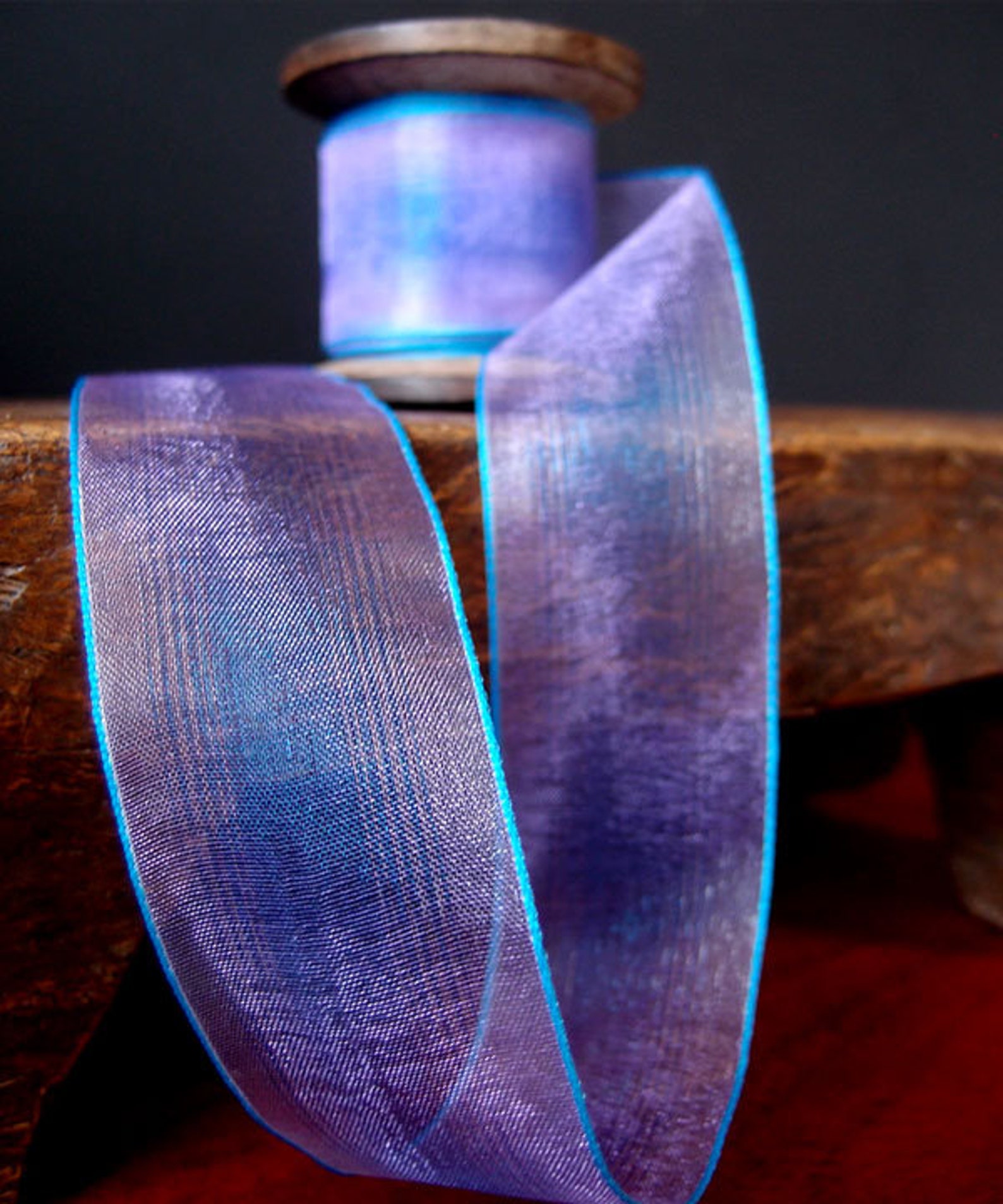 1.5" X 25 Yards Sheer Two Tone Iridescent Stiff Ribbon * Free Shipping ...