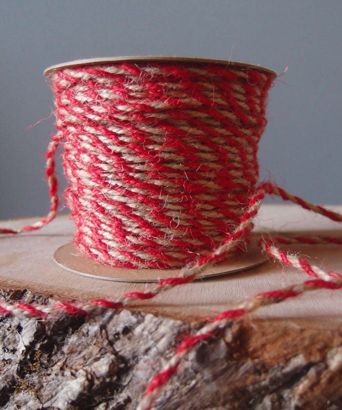 Jute Twine Cord Ribbon Bi-colored Two-tone 5/64-inch 50 - Etsy