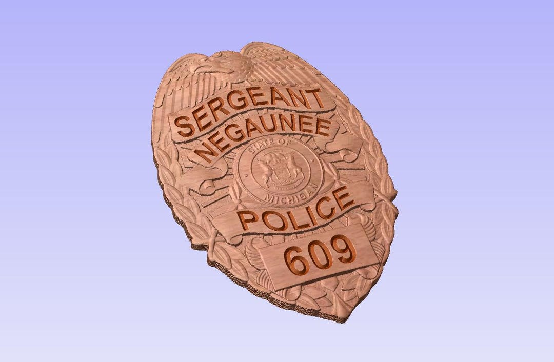 Negaunee Police 3D Badge Plaque - Etsy