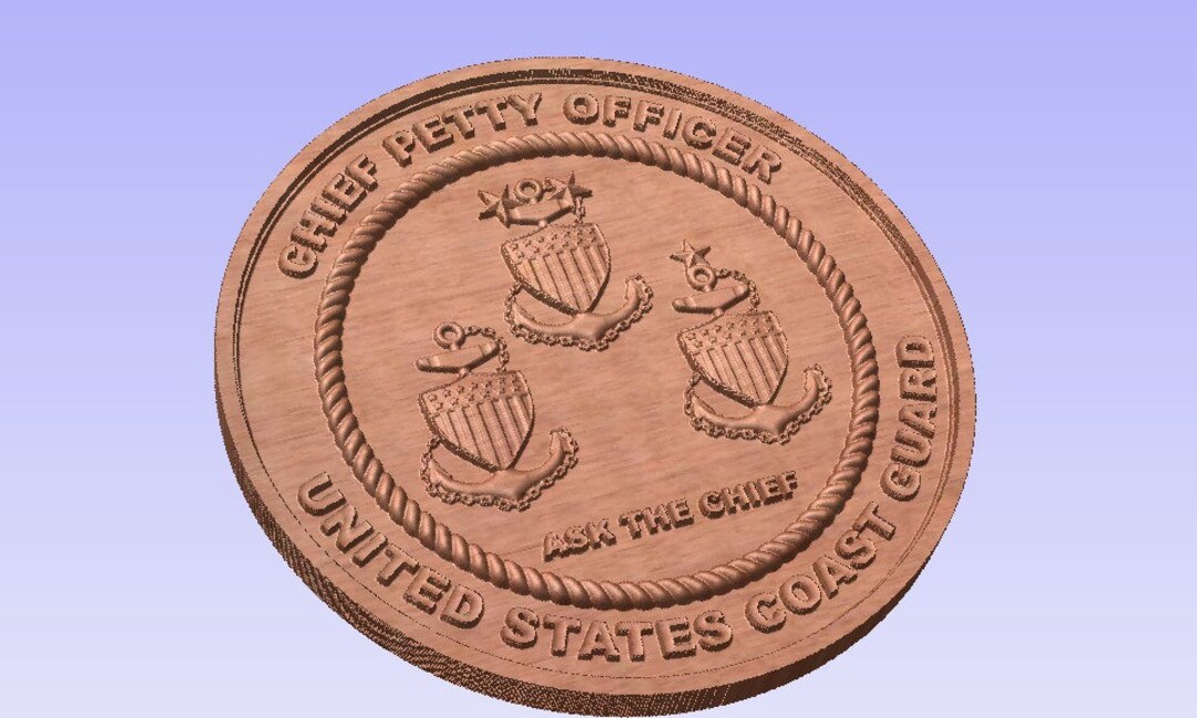 United States Coast Guard "ask the Chief" Chief Coin Plaque for the ...