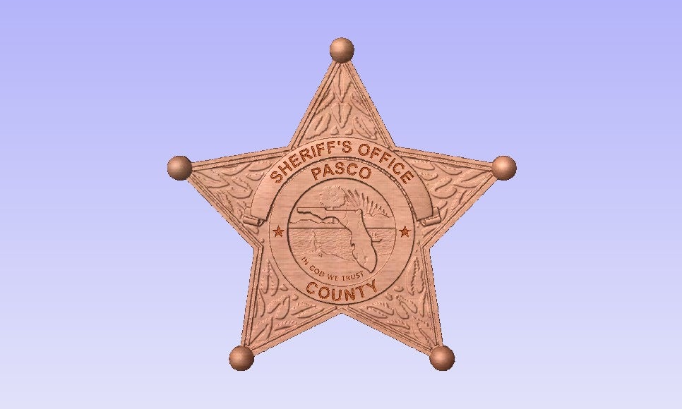 Pasco County Sheriff Department Badge. Solid Black Walnut. 15" - Etsy