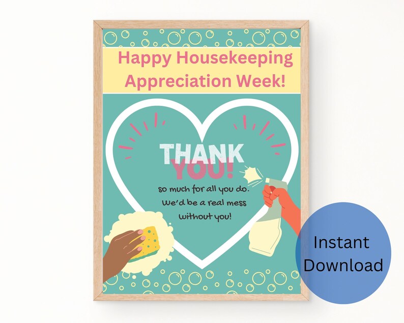 Housekeeping Week Housekeeping Appreciation Week - Etsy