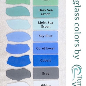 Hand Painted Sea Glass Name Cards - Etsy