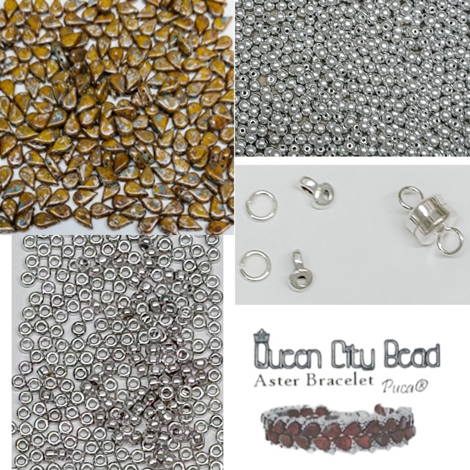 Aster Bracelet Kit-amos Par Puca Beads. *see Color Choices* Pattern by ...