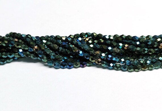 Glass Materials Glass Beads Maria Crystal Stand of 50 Faceted Round ...