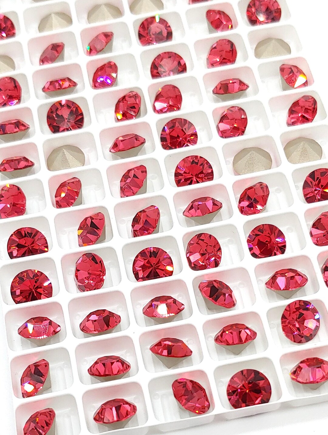 Preciosa SS39 Indian Pink, Maxima Chaton, 8mm, Round Chaton, Foiled ...