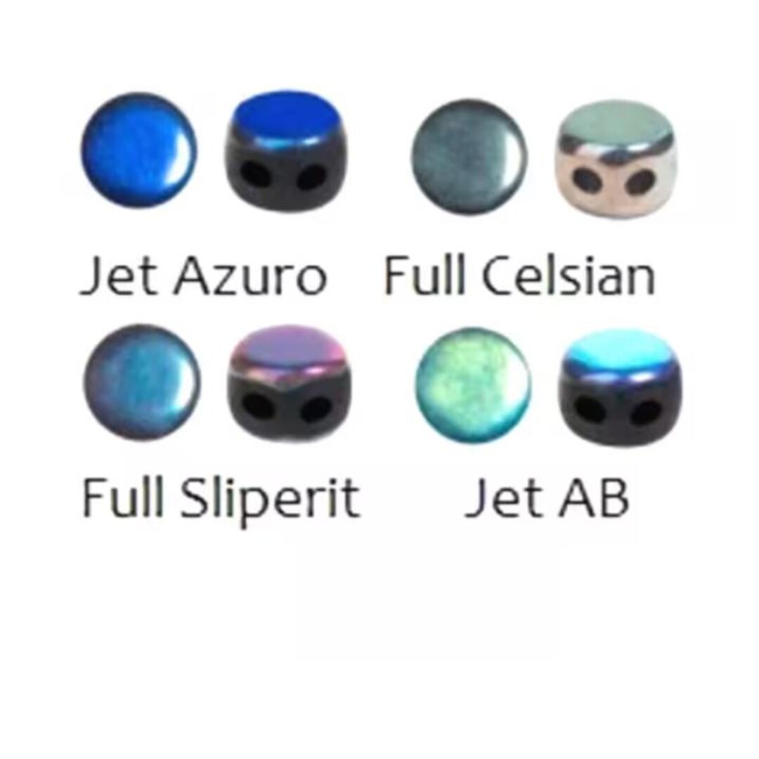 Kalos Par Puca Full Colors and Jet AB, 2 Hole - 4MM Bead, 5 Grams ...