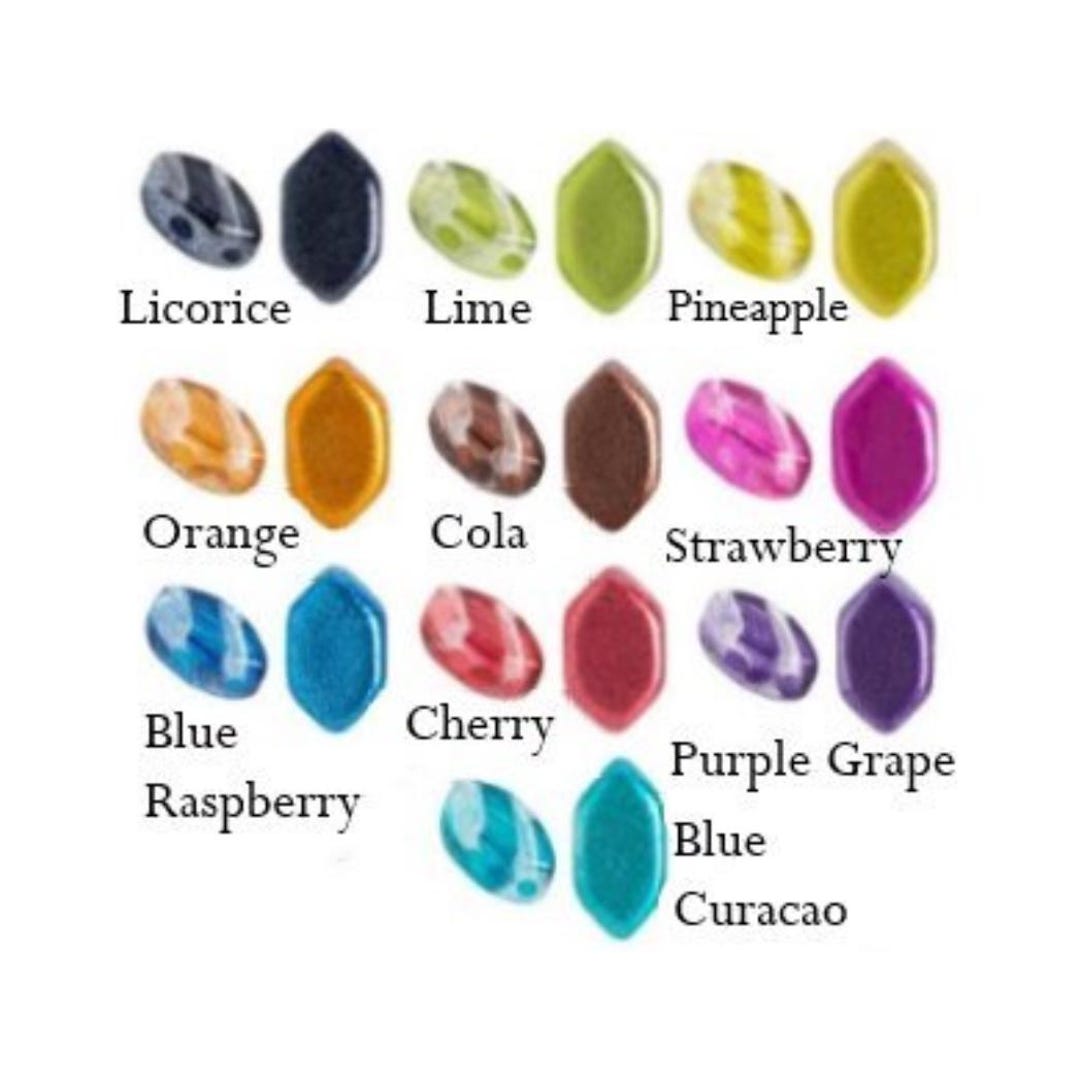 Paros Par Puca Ice Slushy, 2-hole 7X4MM Czech Glass, 30 Beads - Choose ...