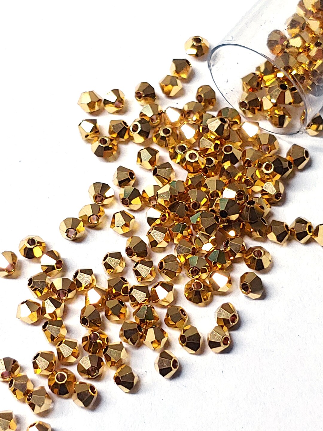 Preciosa 3mm Crystal Aurum Full, Crystal Bicone - 36 Pieces - Etsy