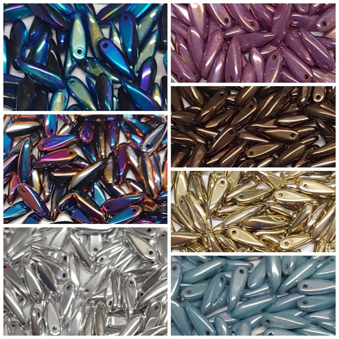 Dagger Bead, Czech Glass Beads 3X11MM, 25 Beads-7 Color Choices - Etsy