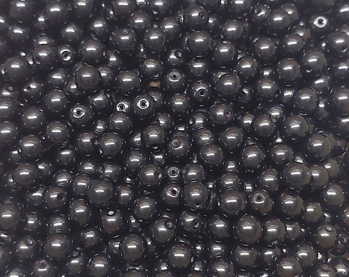 3mm Round Jet AB Czech Glass Beads, 28701 50 Beads - Etsy