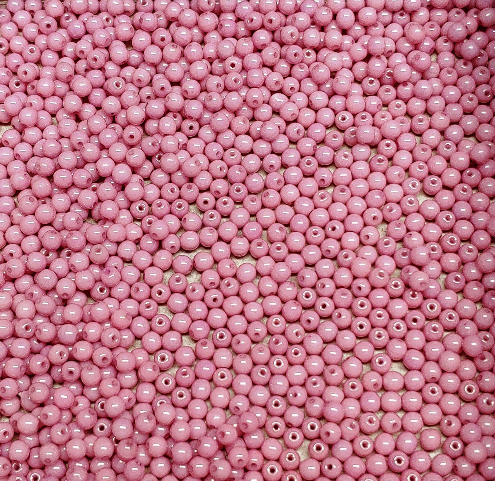 3mm Round Lila Luster Czech Glass Beads 14494 50 Beads - Etsy