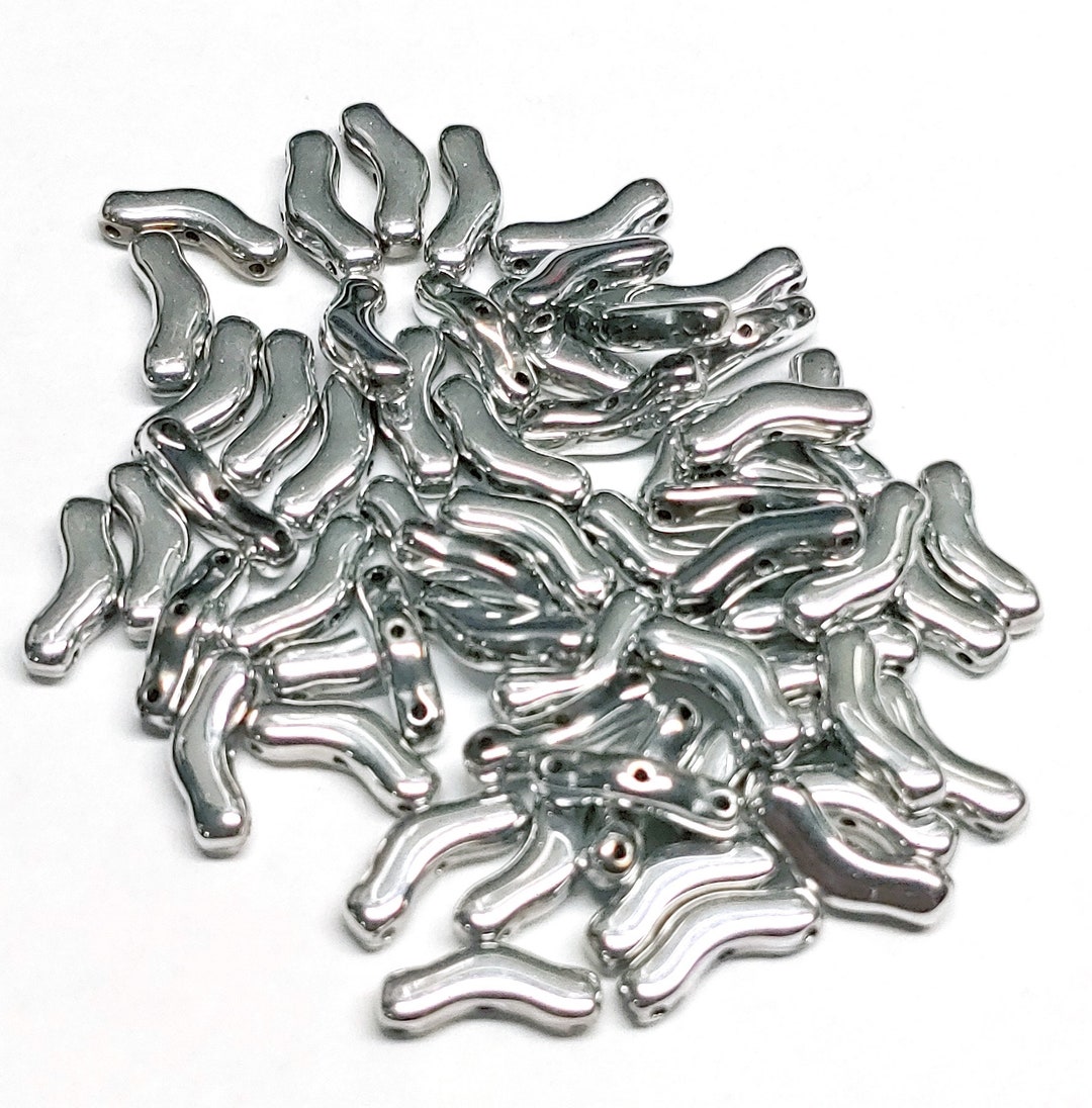 Bridge Bead Crystal Labrador Full, 3x12mm Czech Glass 3-hole, 30 Beads ...