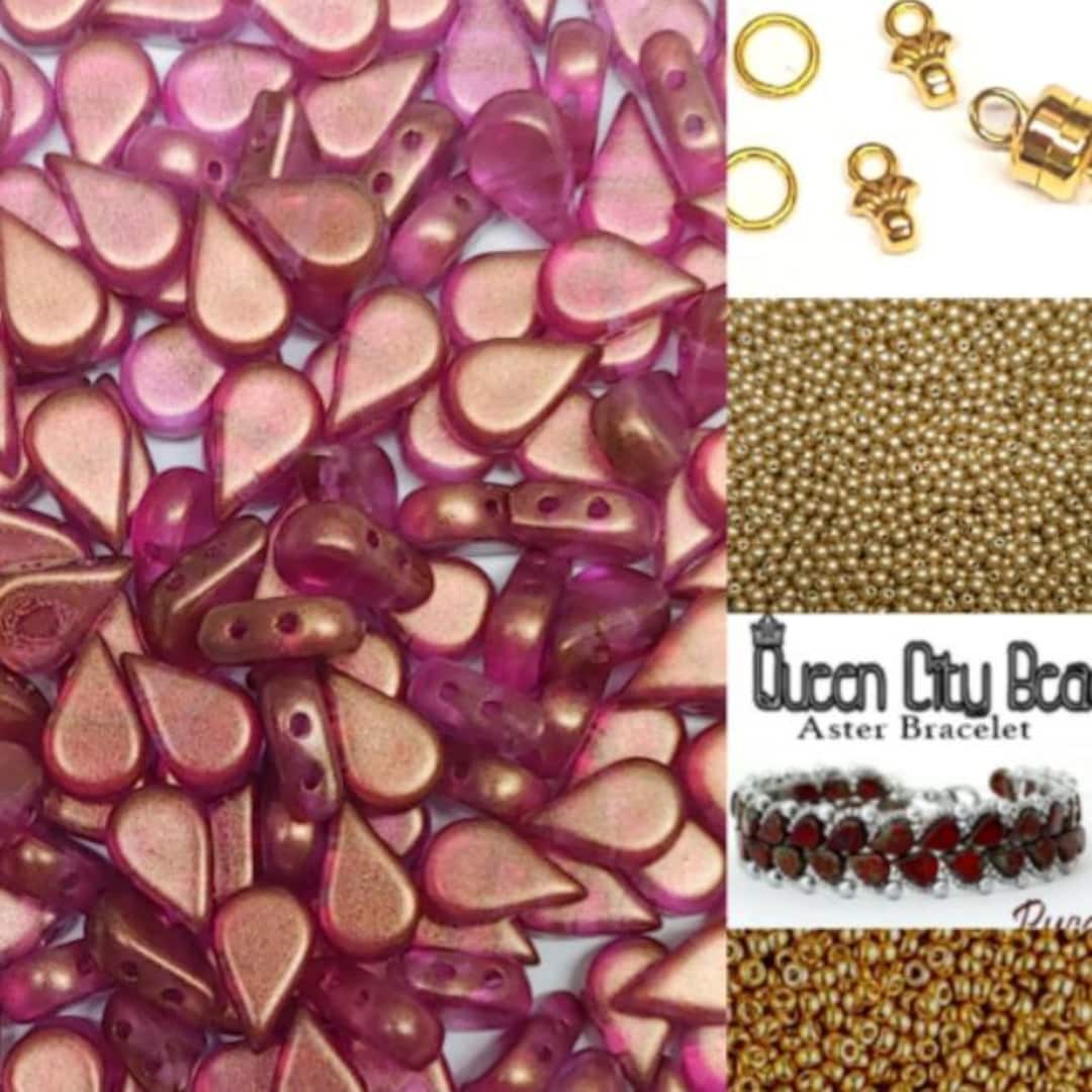 Aster Bracelet Kit-amos Par Puca Beads. *see Color Choices* Pattern by ...