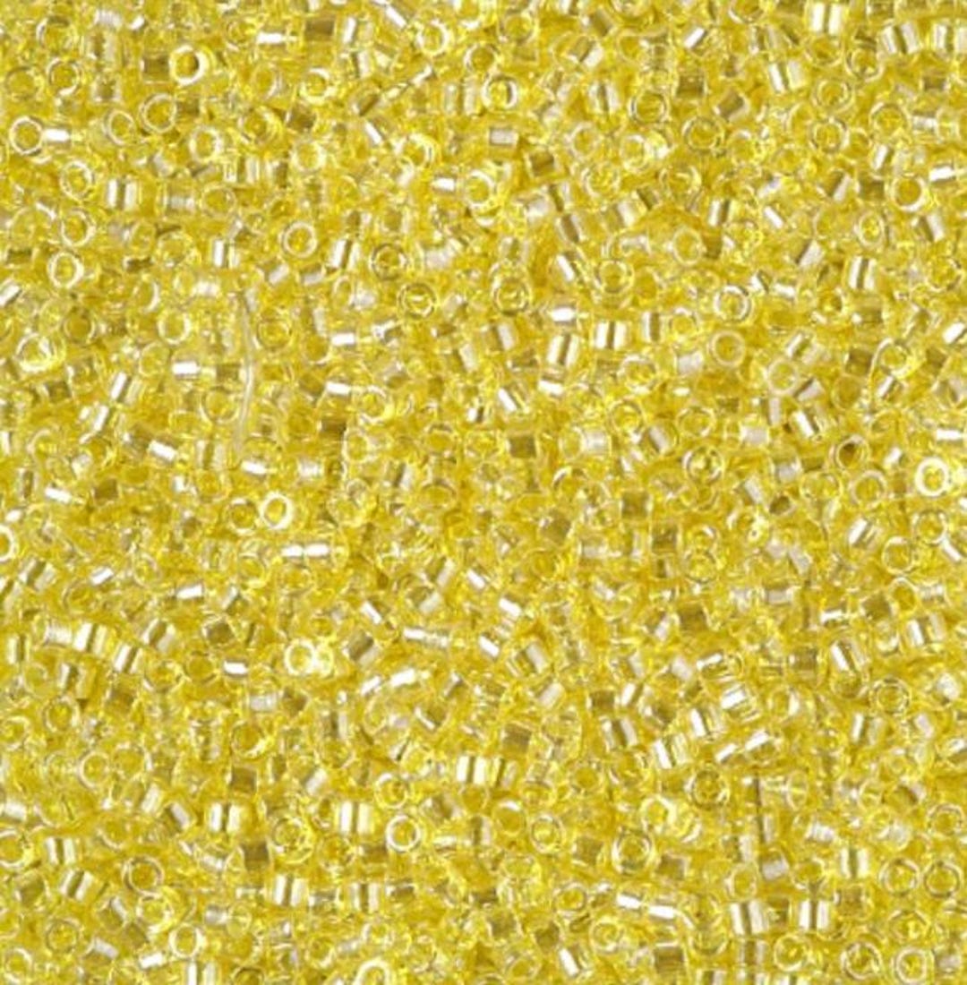 DB1886 11/0 Transparent Yellow Luster Miyuki Delica - Etsy