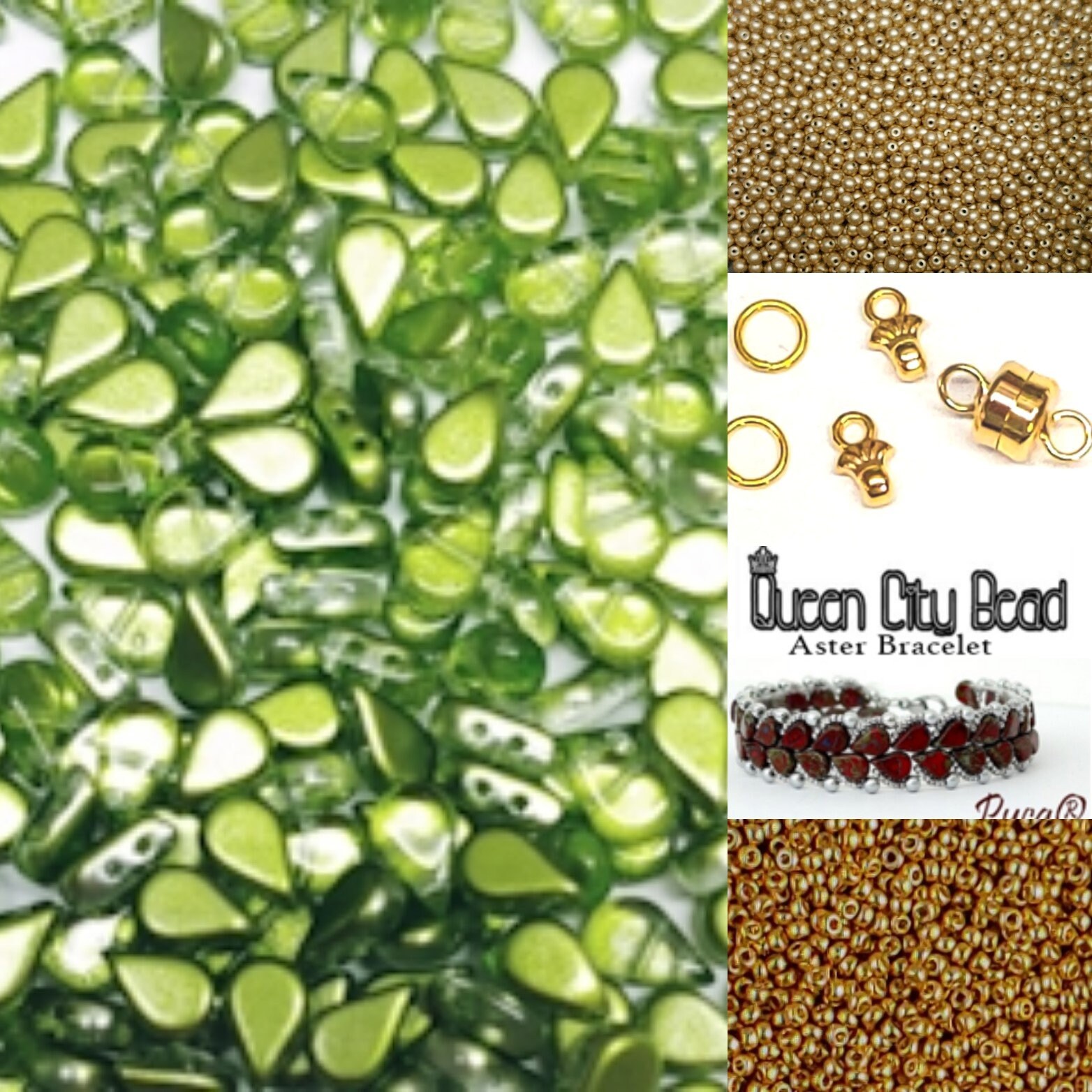 Aster Bracelet Kit-amos Par Puca Beads. *see Color Choices* Pattern by ...