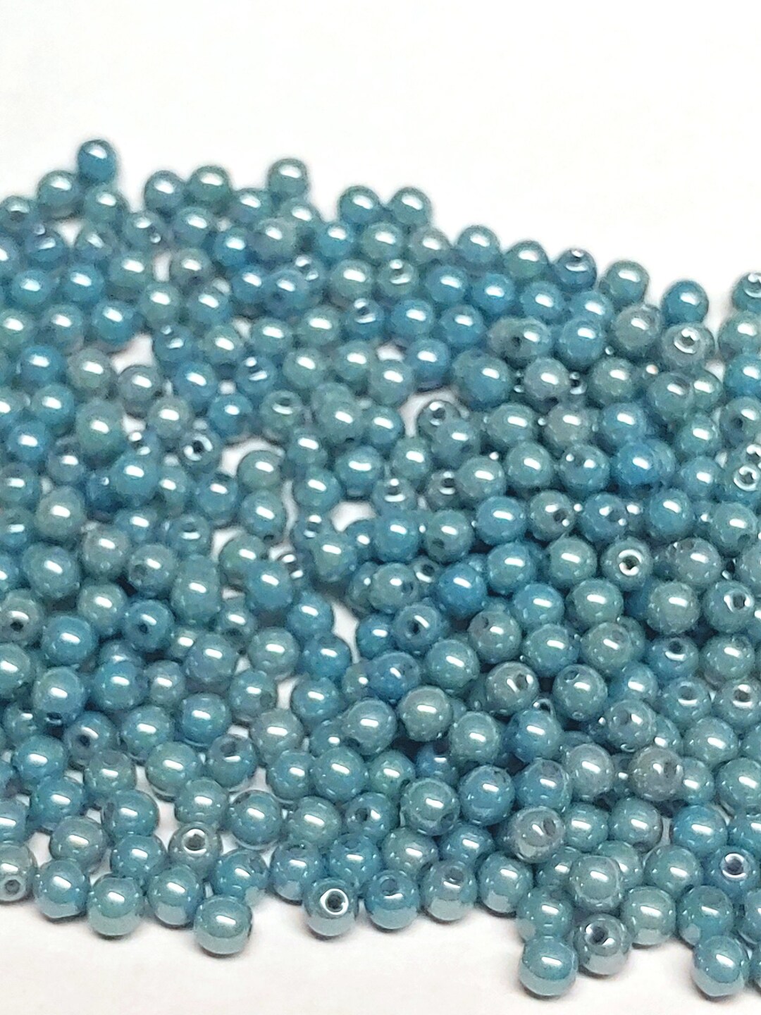 3mm Round Baby Blue Luster Czech Glass Beads, 14464 50 Beads - Etsy