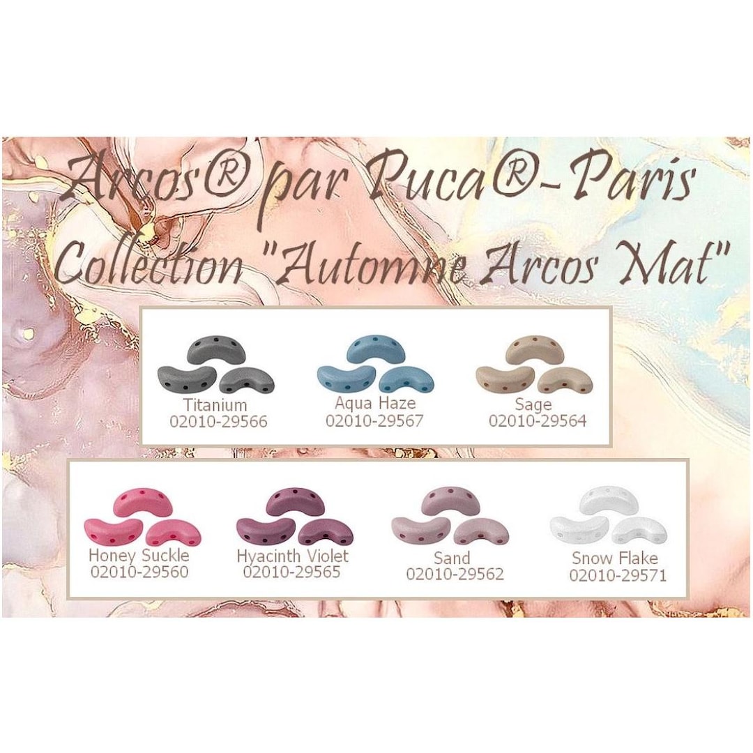 Arcos Par Puca Autumn Matte Collection, 3-hole 5X10MM Czech Glass, 30 ...